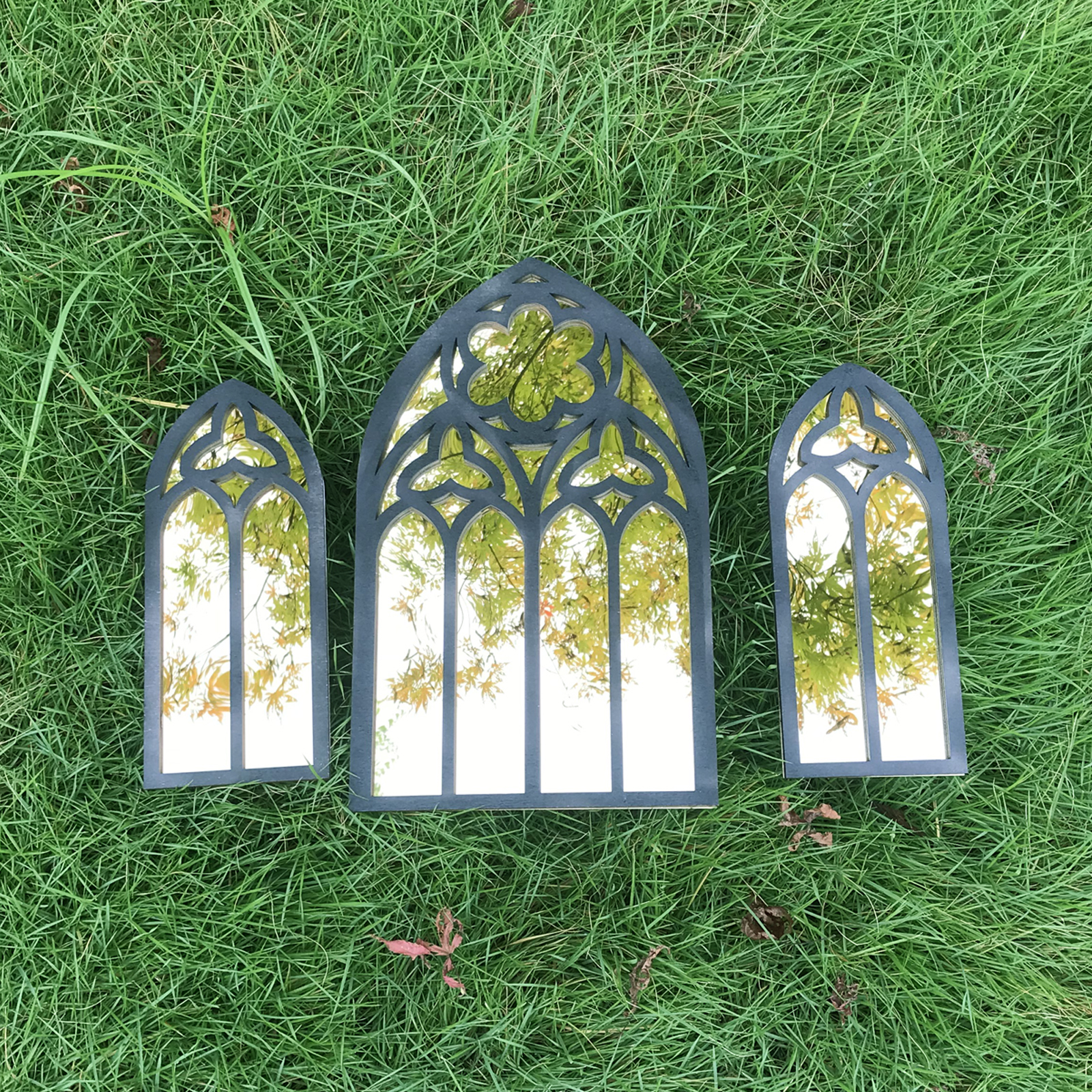 【Folio & Light】Creative Home Mirror 3 Piece Gothic Cathedral Window ...