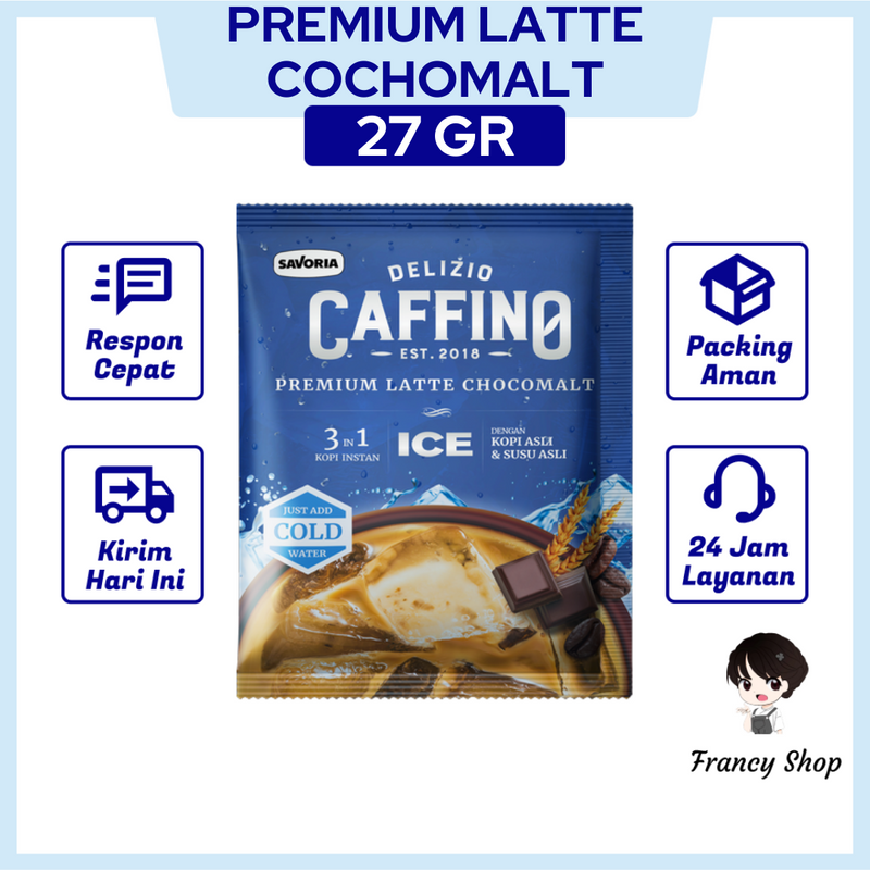 Kopi Delizio Caffino Premium Latte Chocomalt Ice Sachet 27 gr | Lazada ...