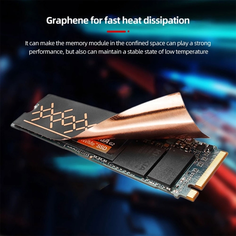 2pcs M.2 Nvme Heatsink M.2 Nvme 2280 Ssd Graphene Coating Full Cover ...