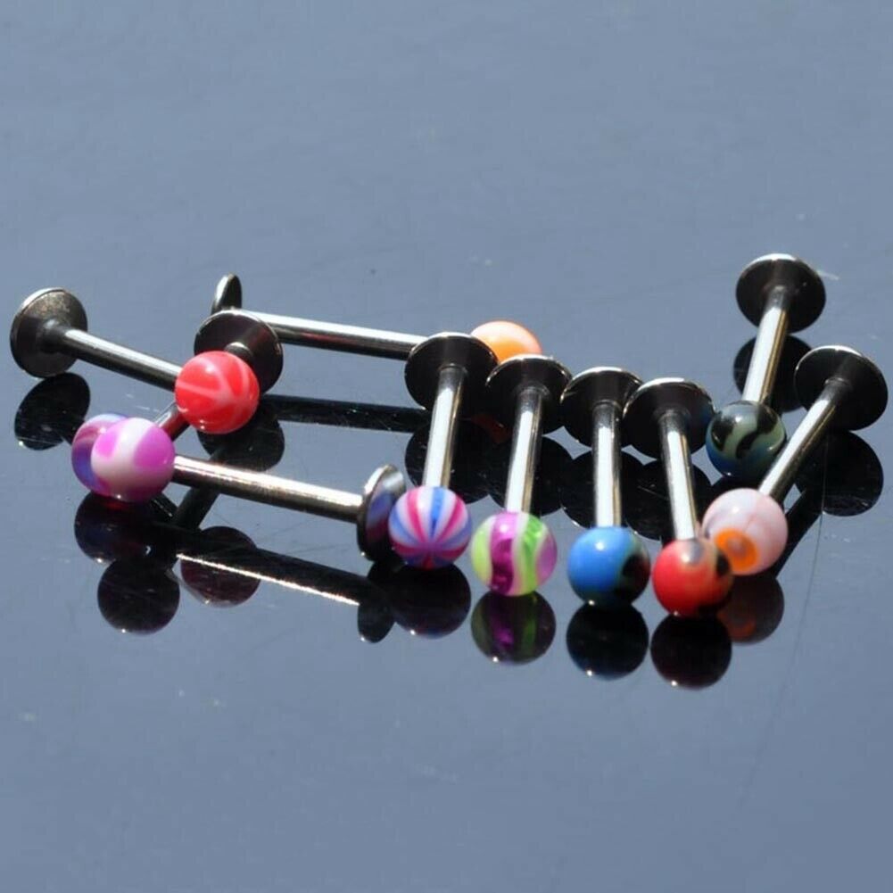 【Hot demand】Acrylic mixed color lip stud piercing jewelry earrings body ...