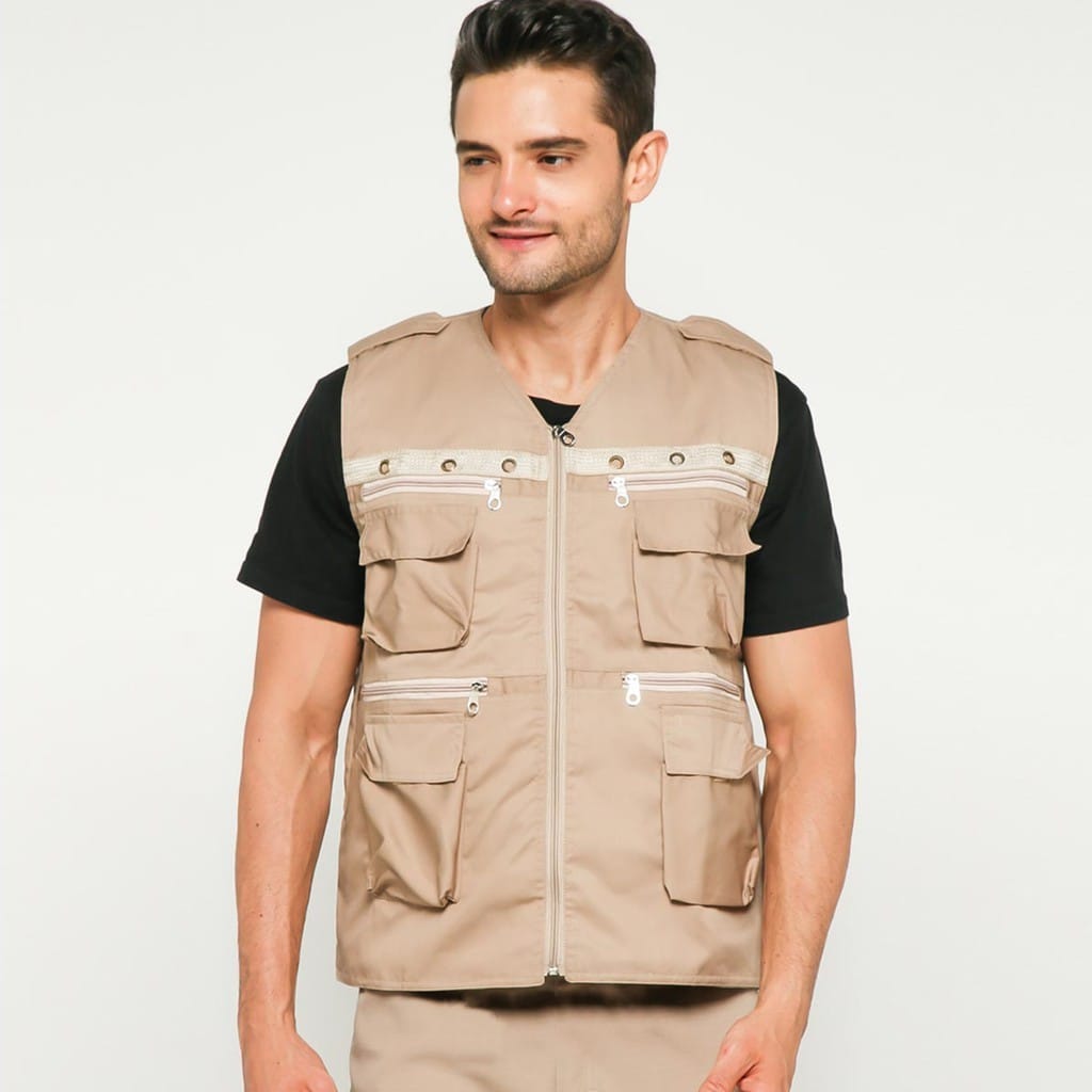 Rompi Vest Pria Cokelat Cream | Lazada Indonesia