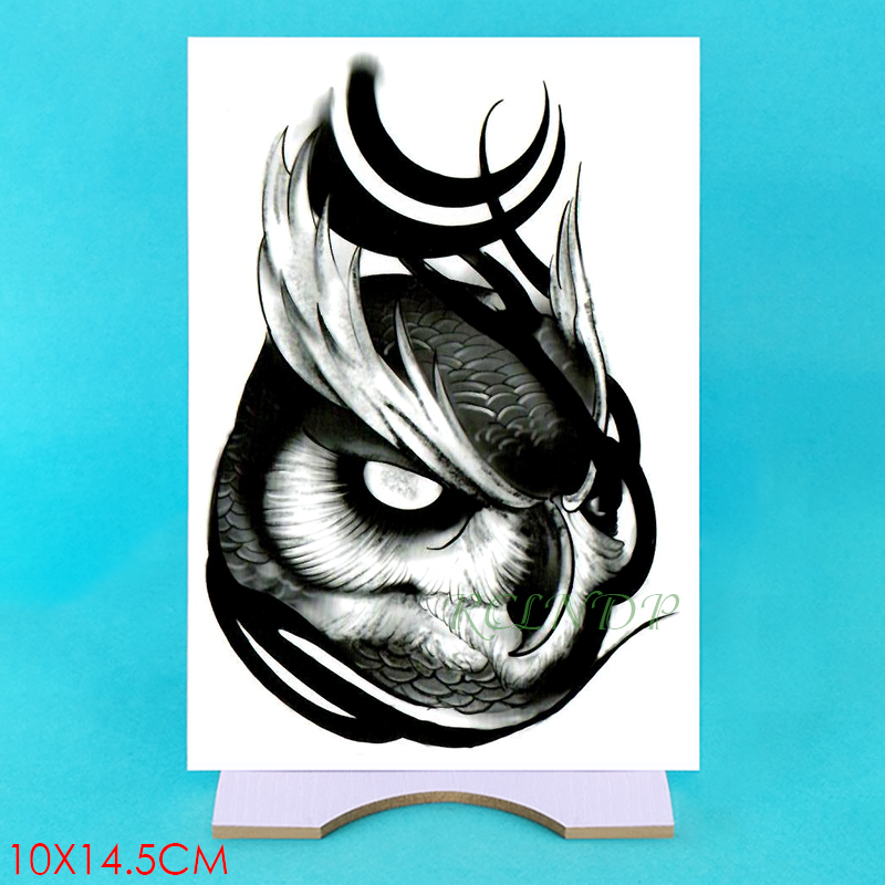 Temporary Tattoo owl bird animal Fake Tatto Flash Tatoo Hand Arm middle ...