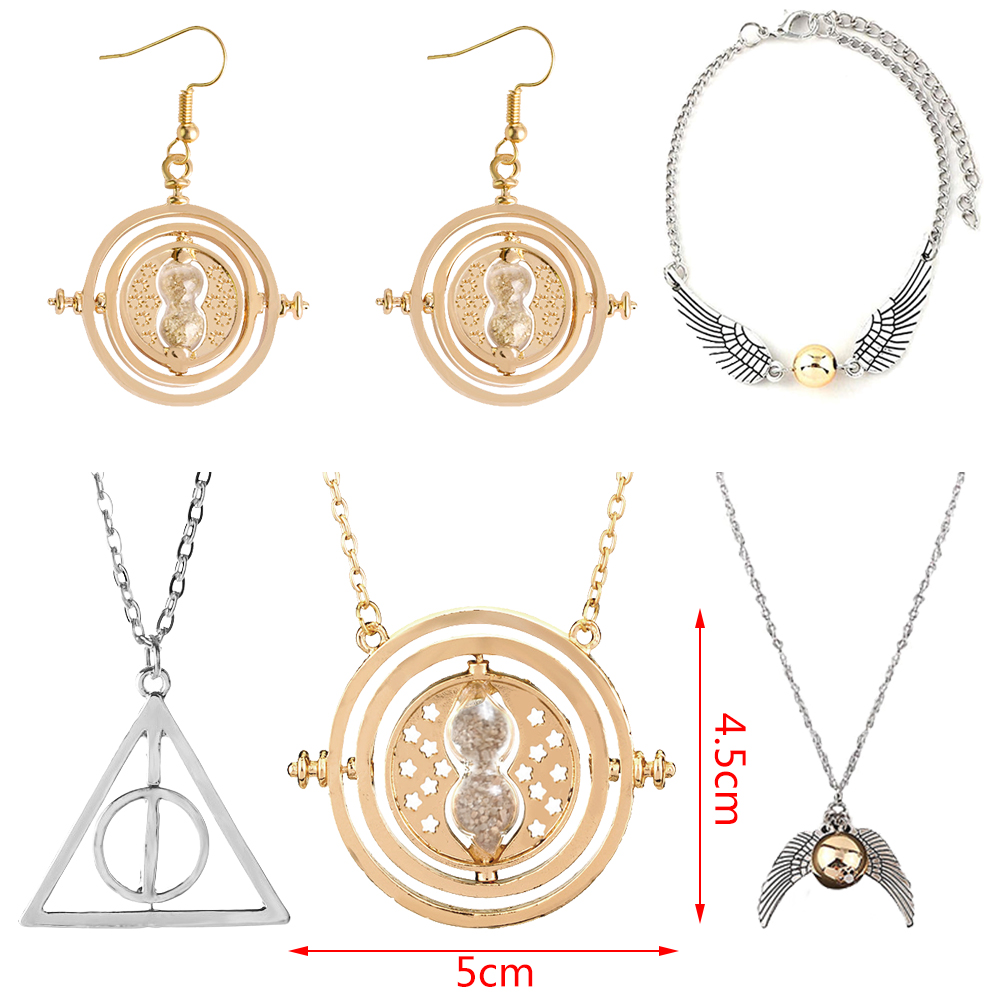 Blowing 6 Pcs Harry Potter Charms Include Harry Potter Chain Necklace ...