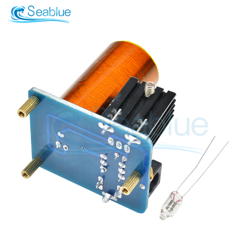 BD243 Mini Tesla Coil Kit Props DIY Parts Empty Lights Technology Diy ...