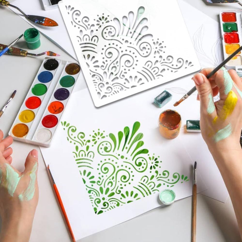 Stamping Reusable Mandala Stencil Kit Multi-Surface Ethnic Design ...