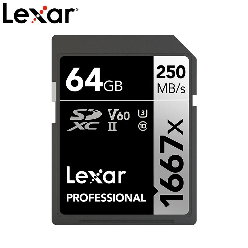 Lexar SD Card Class 10 V10 V30 V60 V90 U3 UHS-II 32GB 64GB 128GB 256GB ...