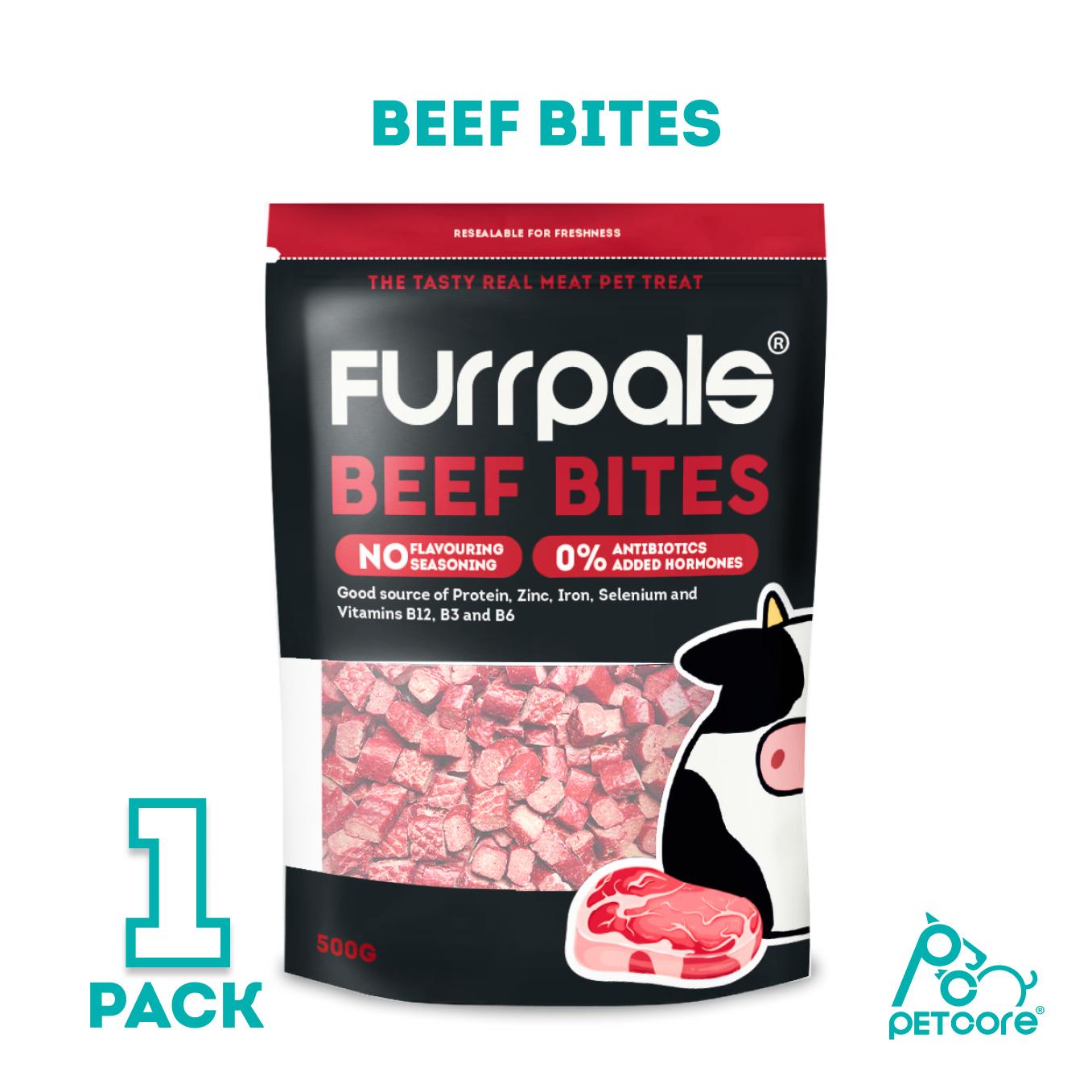 Furrpals Beef Bites Dog Treat Training Treat Dog Food Topper Appetite ...