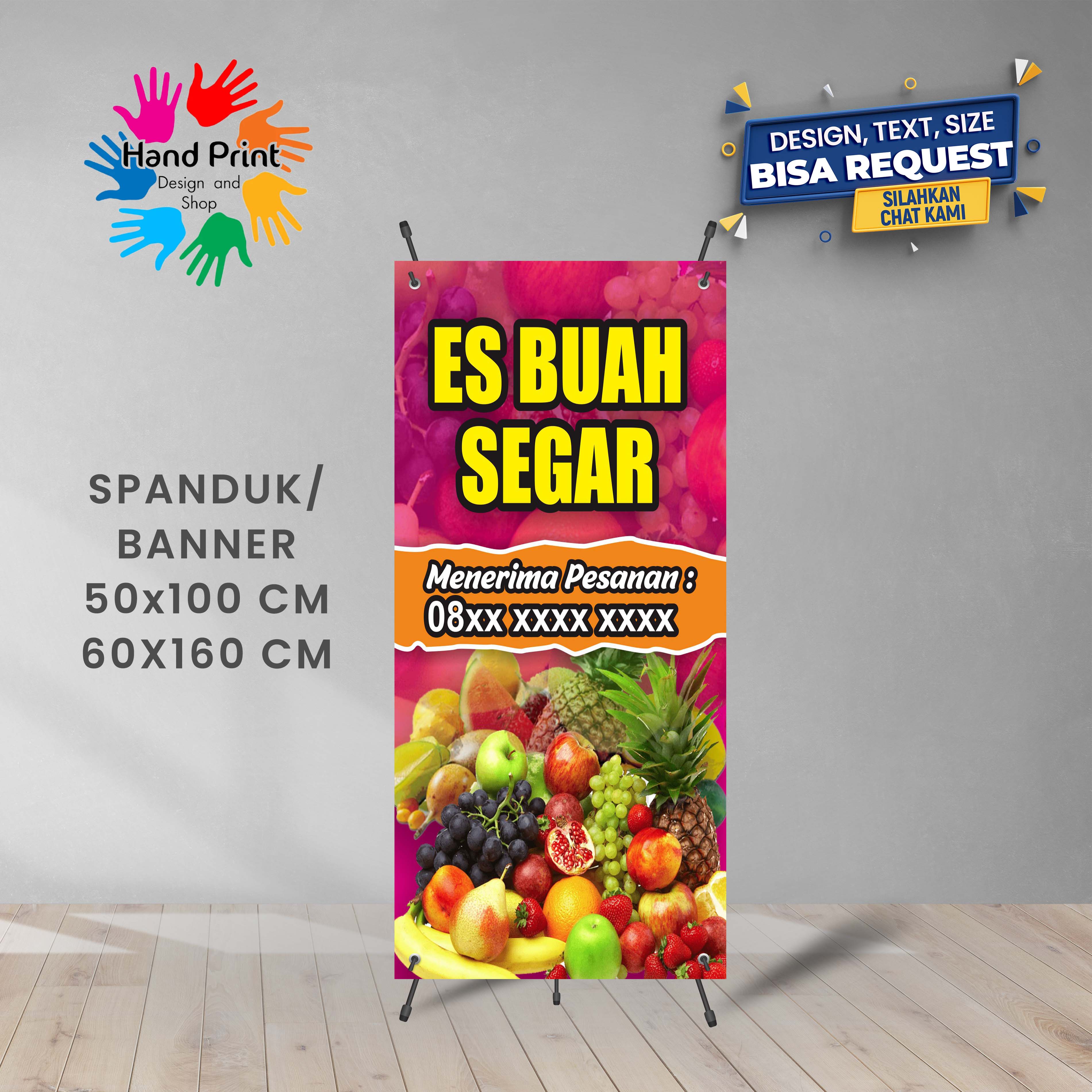 Spanduk Banner Es Es Buah Segar Merah Gratis Memesan Desain | Lazada ...