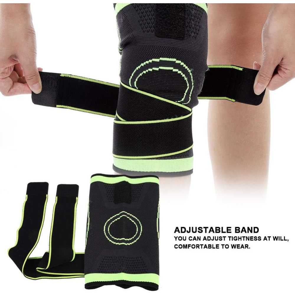 Knee Support Brace, Men and Women Adjustable Band Knees Sleeve ...