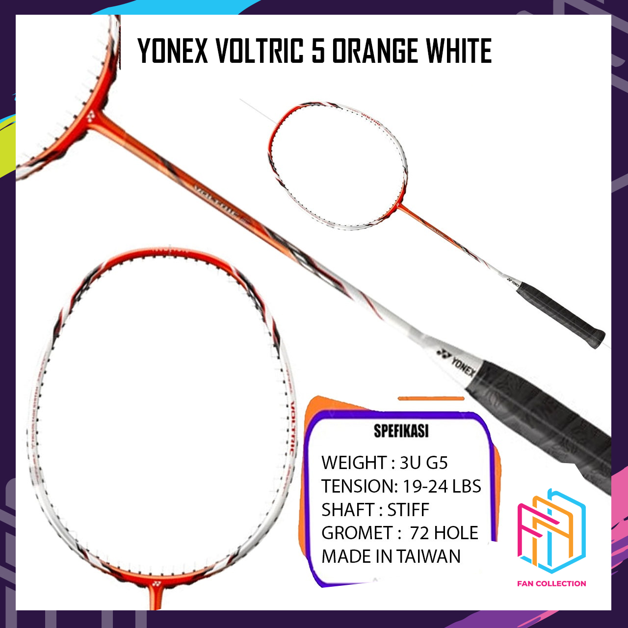 YONEX VOLTRIC 5 RAKET BADMINTON ORIGINAL | Lazada Indonesia