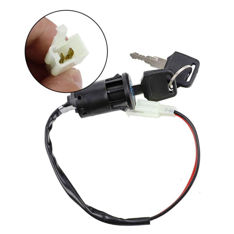 Moped Ignition Key Switch 2 Wire 28mm Hole ATV Dirt Bike Accessory ...