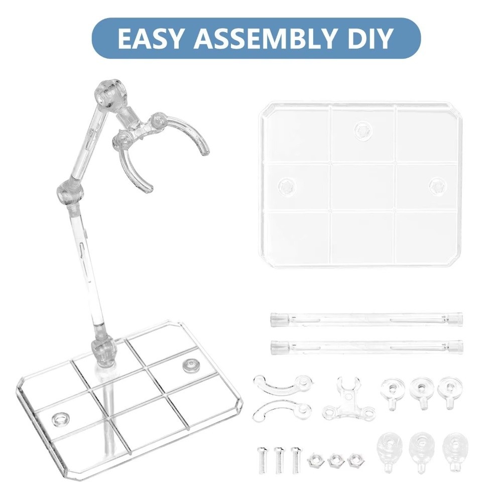 Perfect Transparent Action Figure Display Stand Assembly Movable Gundam ...