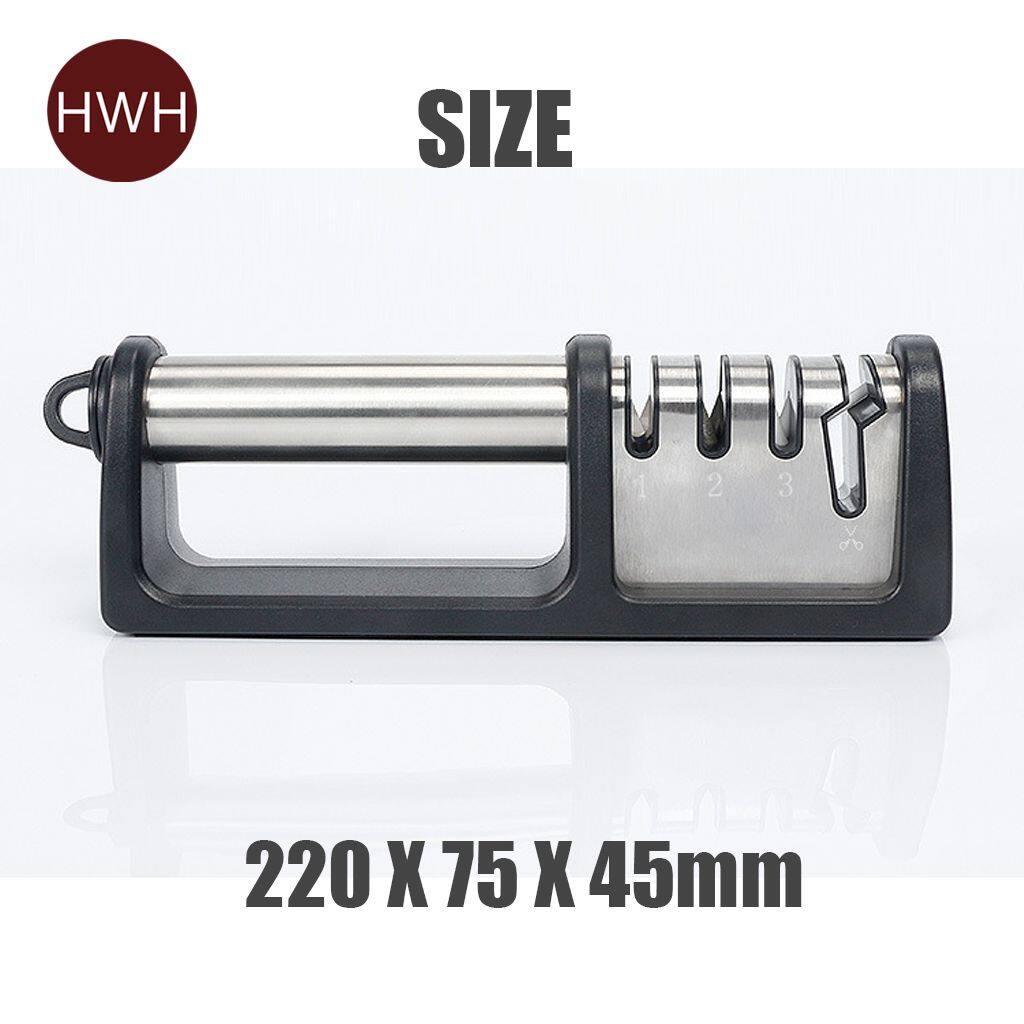 HWHOME Knife Sharpener Professional Kitchen Sharpener 4 in 1 Non-slip ...