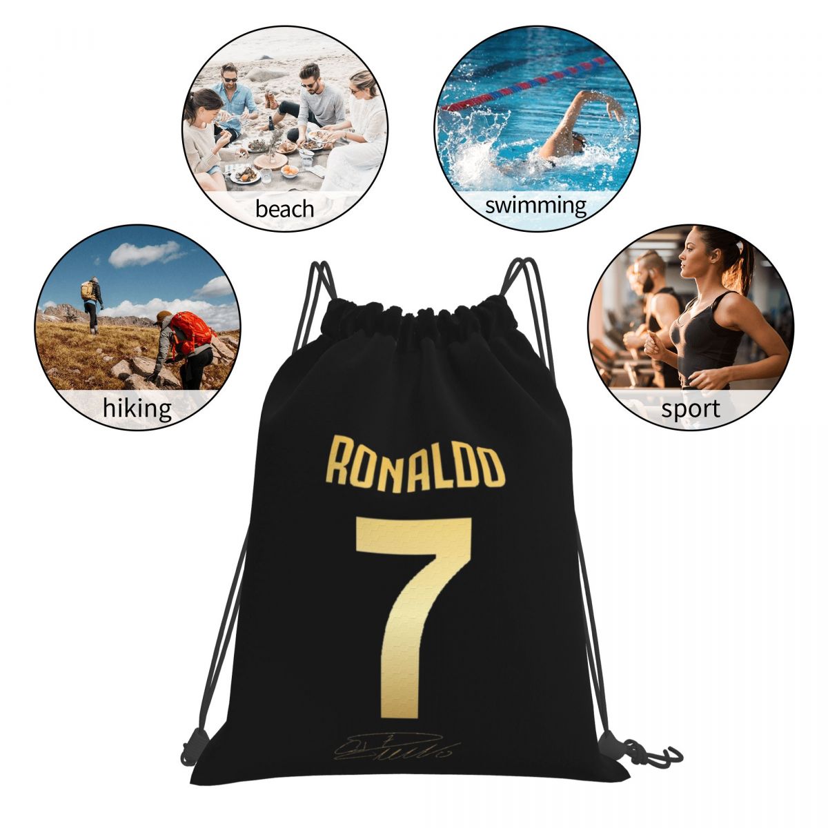 CR7 Cristiano Ronaldo Backpacks Fashion Portable Drawstring Bags ...