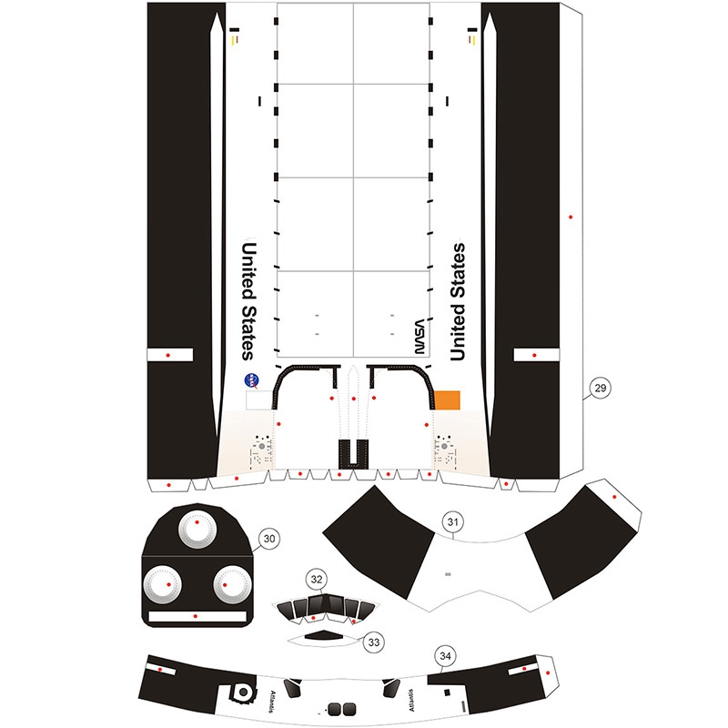 3D Paper Model Space Library Papercraft Cardboard House for Children ...