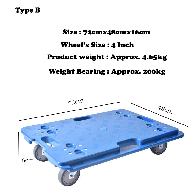 Mover's Dolly Mover Helper Tool-4 Directional Wheels Joinable Stackable ...