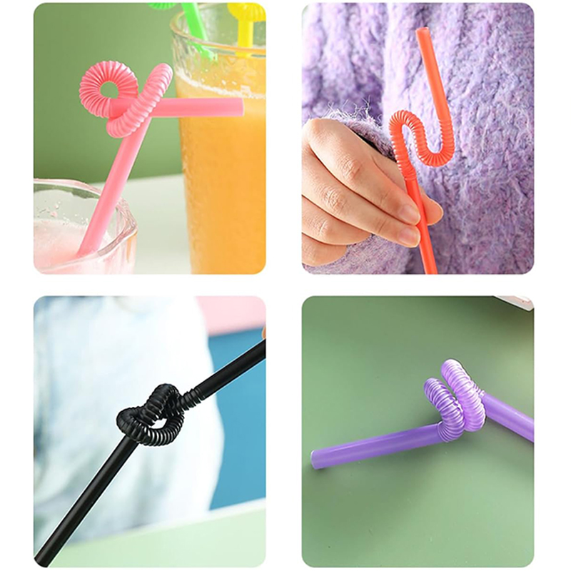 100~300pcs Straw Flexible Plastic Bendable Drinking Straw Household DIY ...