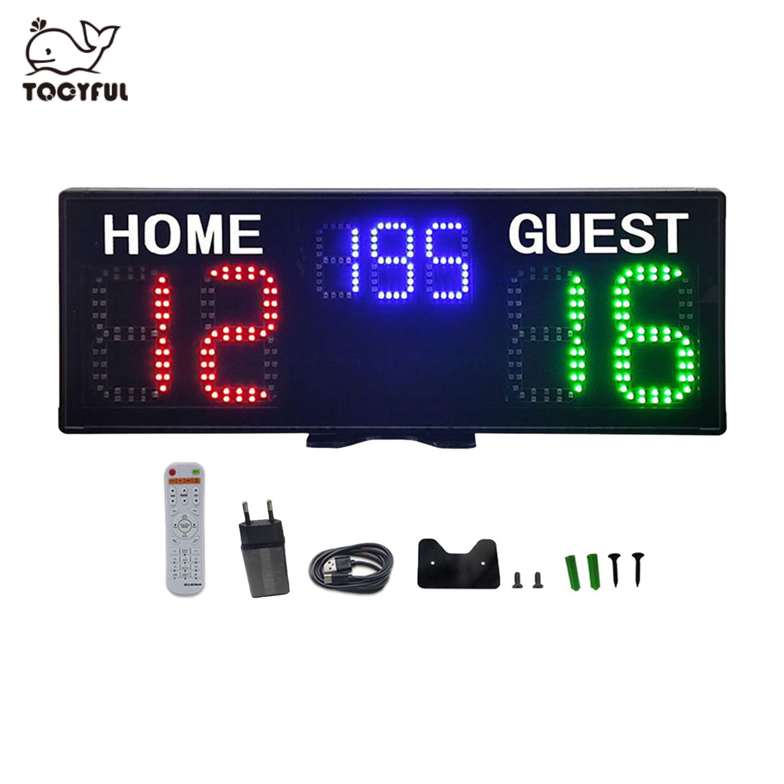 TOOYFUL Electronic Basketball Scoreboard Score Board Digital Scoreboard ...