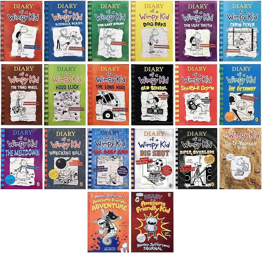 Jeff Kinney Diary of a Wimpy Kid 19 Books Series, Complete Collection 1 ...