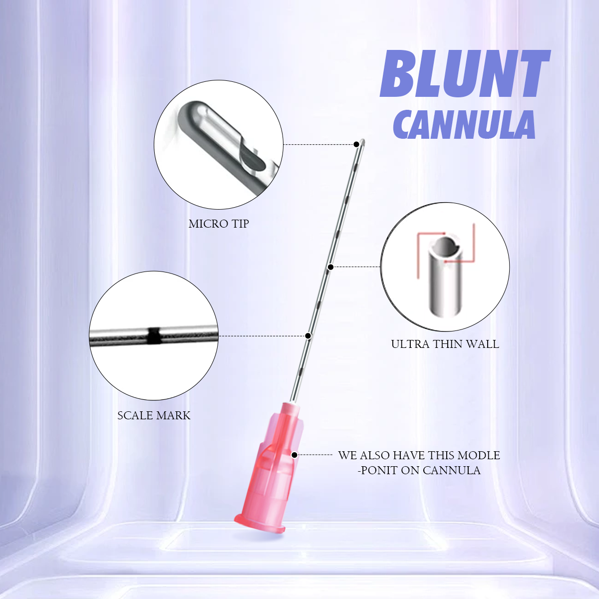 Blunt Cannula 22G 25G 27G 50mm 70mm High Flexible Use for Fine Care ...