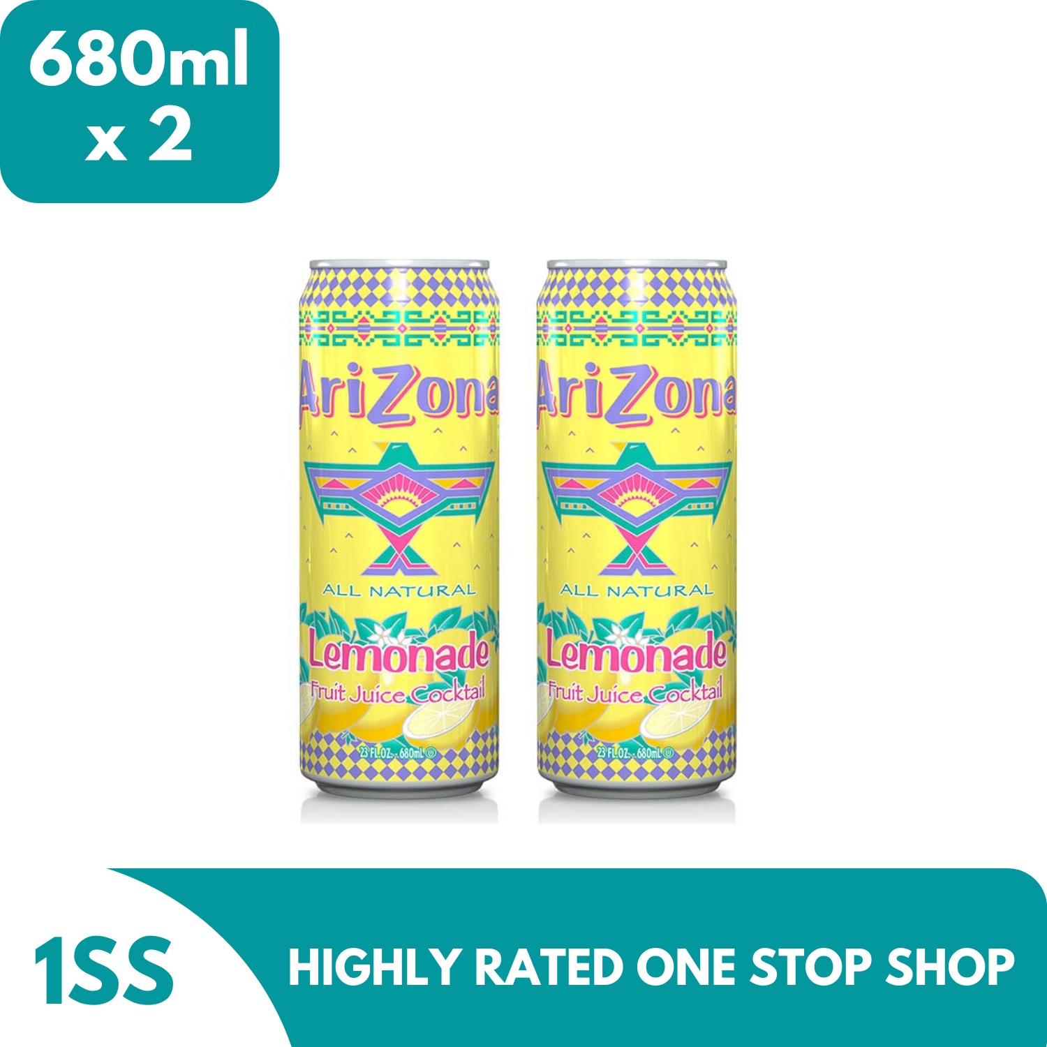 Arizona Lemonade Fruit Juice Cocktail 680mL x 2 | Lazada PH