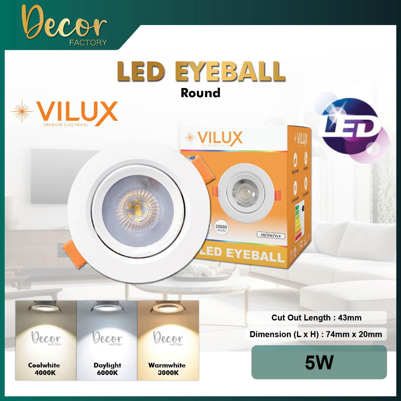 LED Eye Ball Recessed Spotlight Downlight 5W 10W LED Recessed Eyeball ...