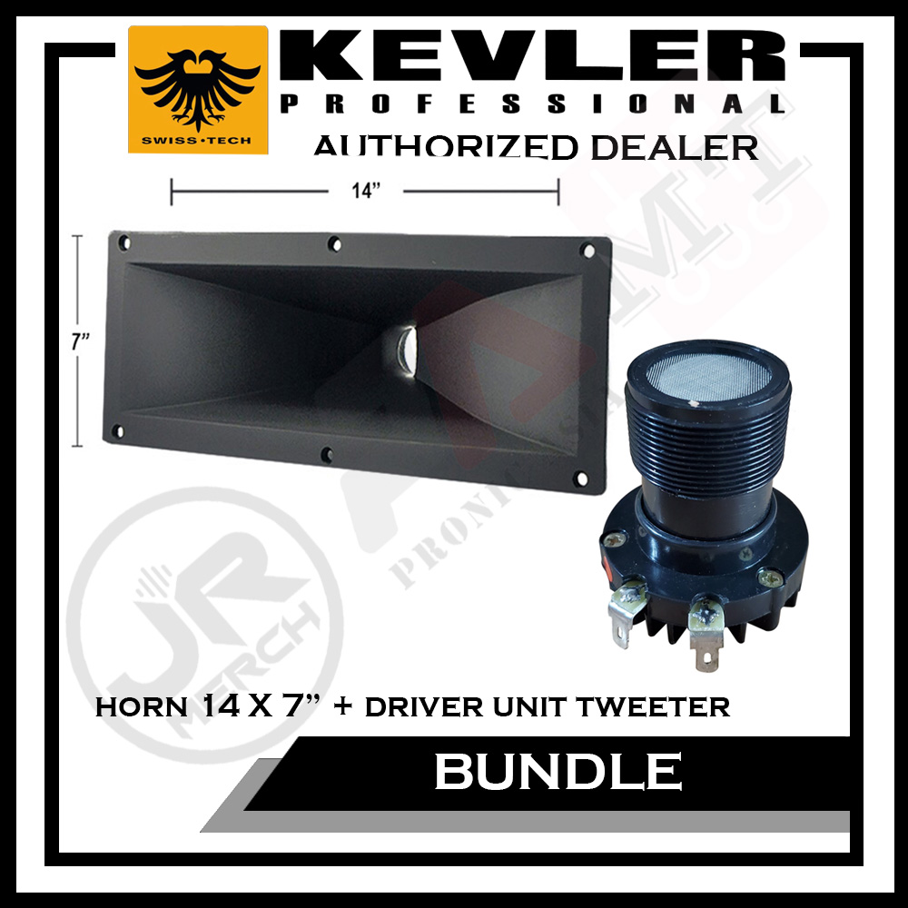 Kevler Horn 14 x 7" with 200 watts NT-25 Driver Unit Tweeter SET (NT ...