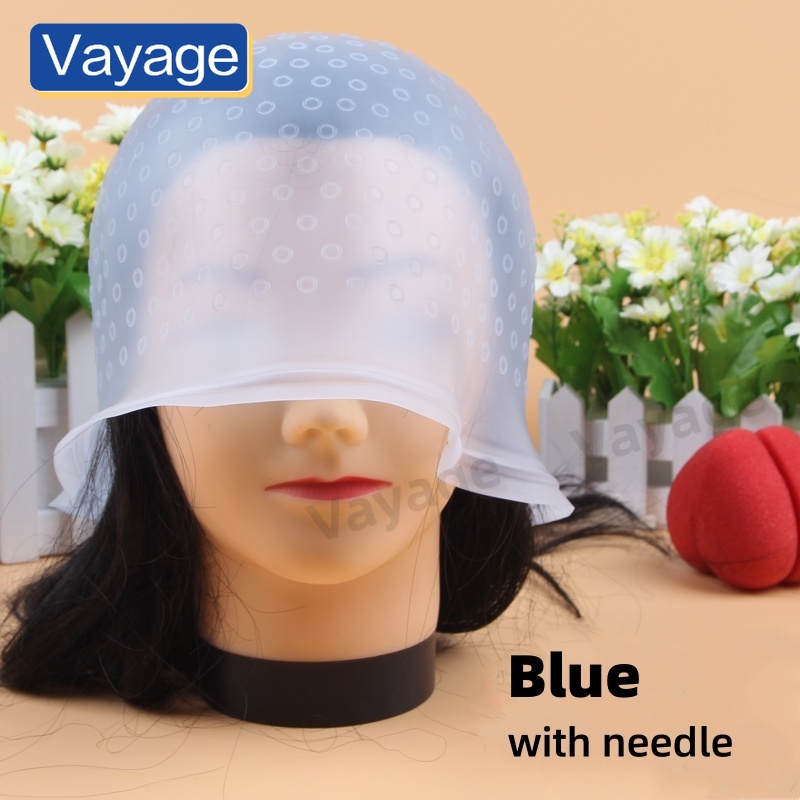 Rubber Dye Hat Perm Cap with Needle Reusable Highlighting Cap Salon ...