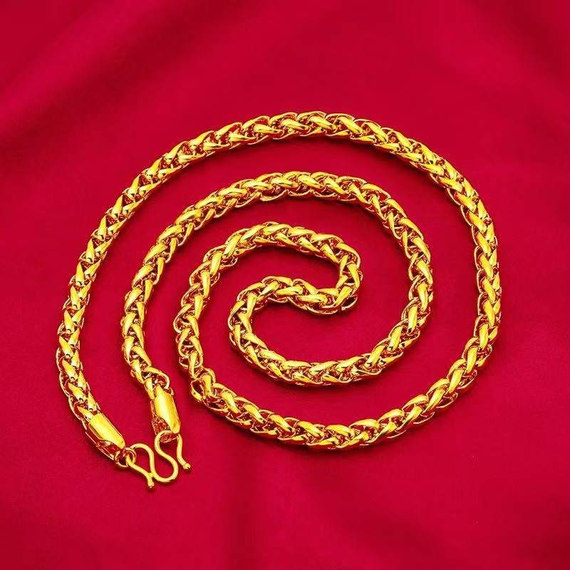 Dongzhu 【Super Sale】Chopin Chain Men's Gold Color Hemp Rope Necklace ...