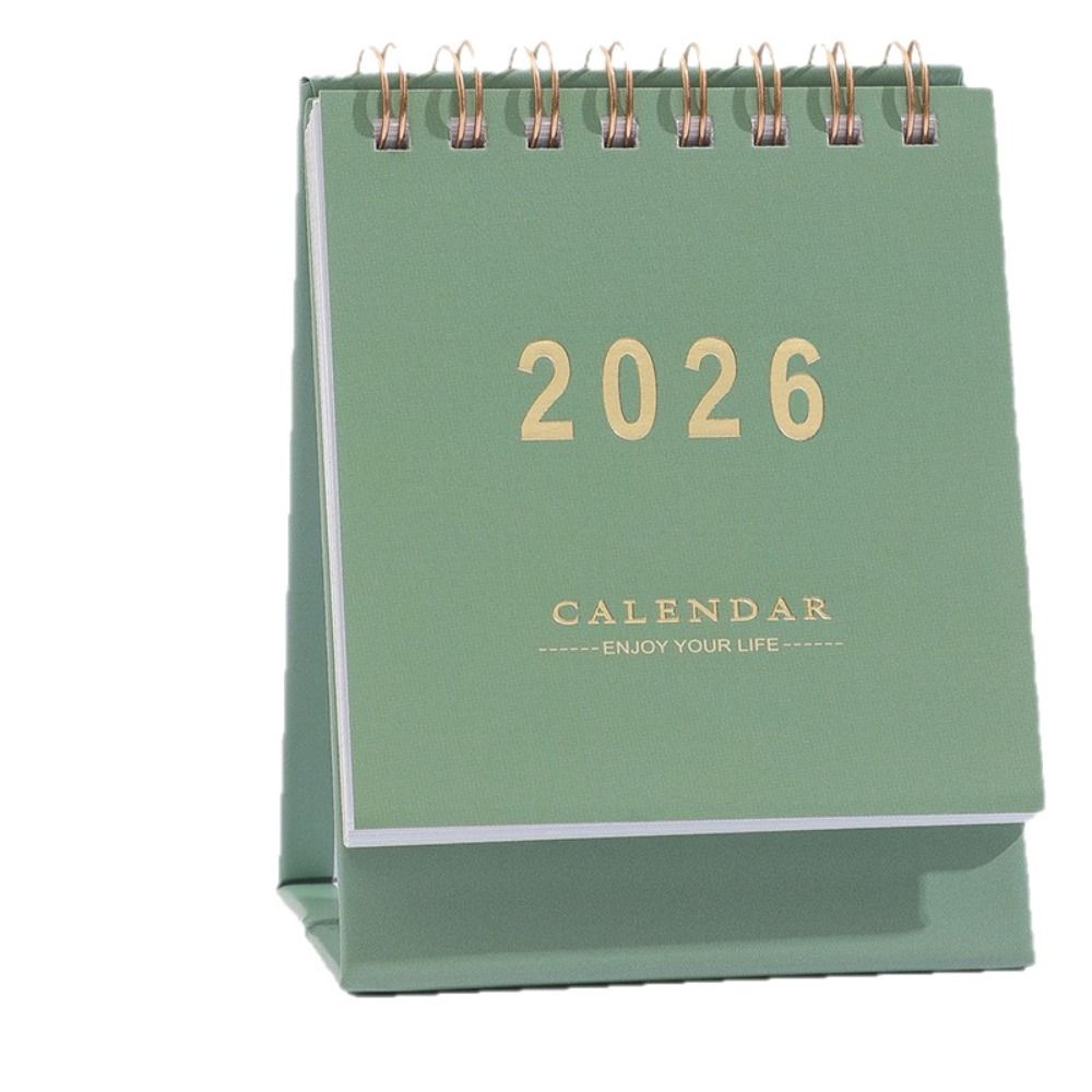 Portable Month Date Display 2026 Small Desk Calendar English Solid ...
