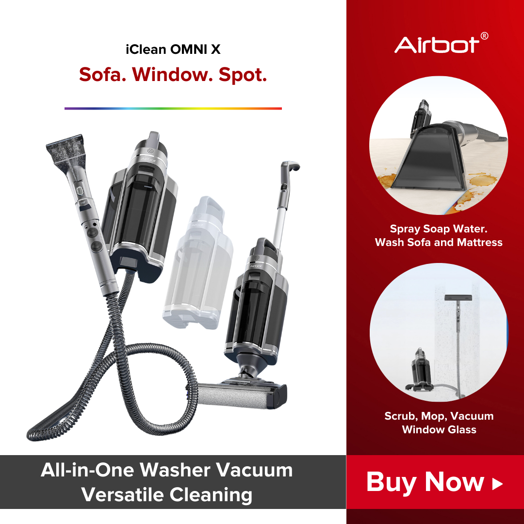 Airbot iClean Omni X, Cordless Self-Cleaning Wet Dry Vacuum Mop ...