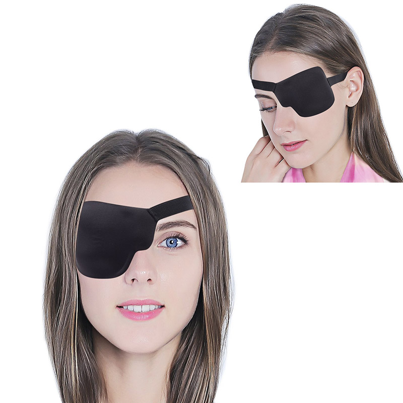 Pirate Eye Patch Unisex Black Single Eye Patch Eyepatch One Eye Concave EyePatch Huiye | Daraz ...