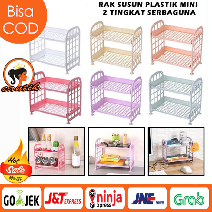 Rak Plastik Susun Mini / Rak 2 Susun Mini / Rak Meja Mini 2 Tingkat ...