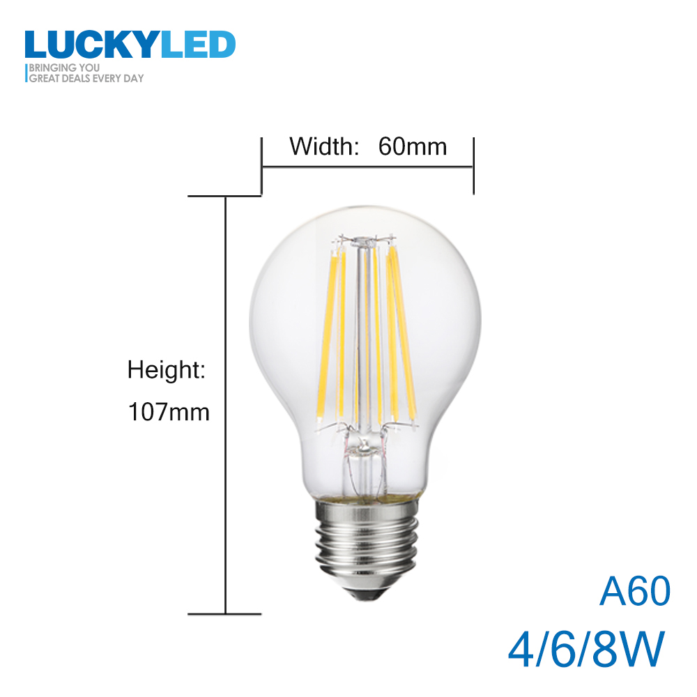 【TopazTrove】LUCKY Led Bulb E27 E14 220V Dimmable 2W 4W 6W 8W Led Candle ...