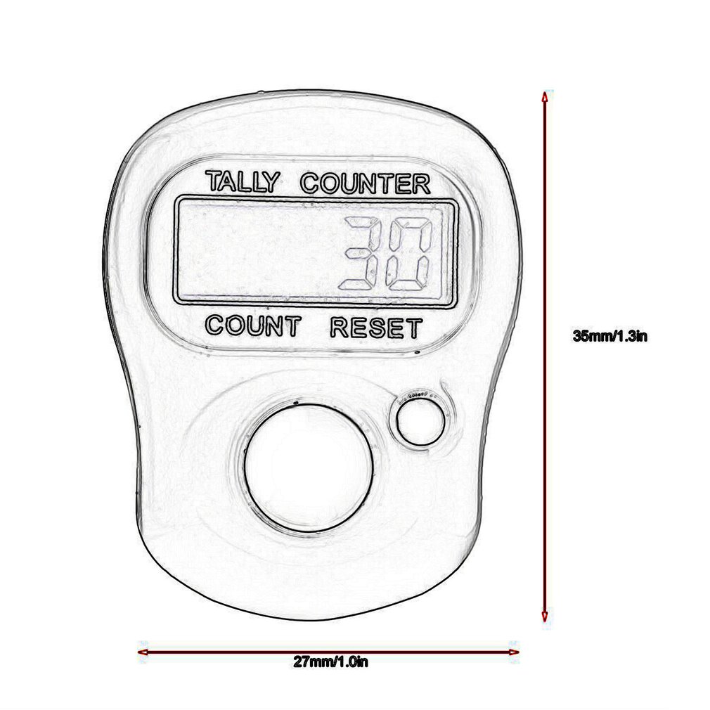 【The Timber Loft】Mini Finger Press Hour Meter Counter Plastic Row ...