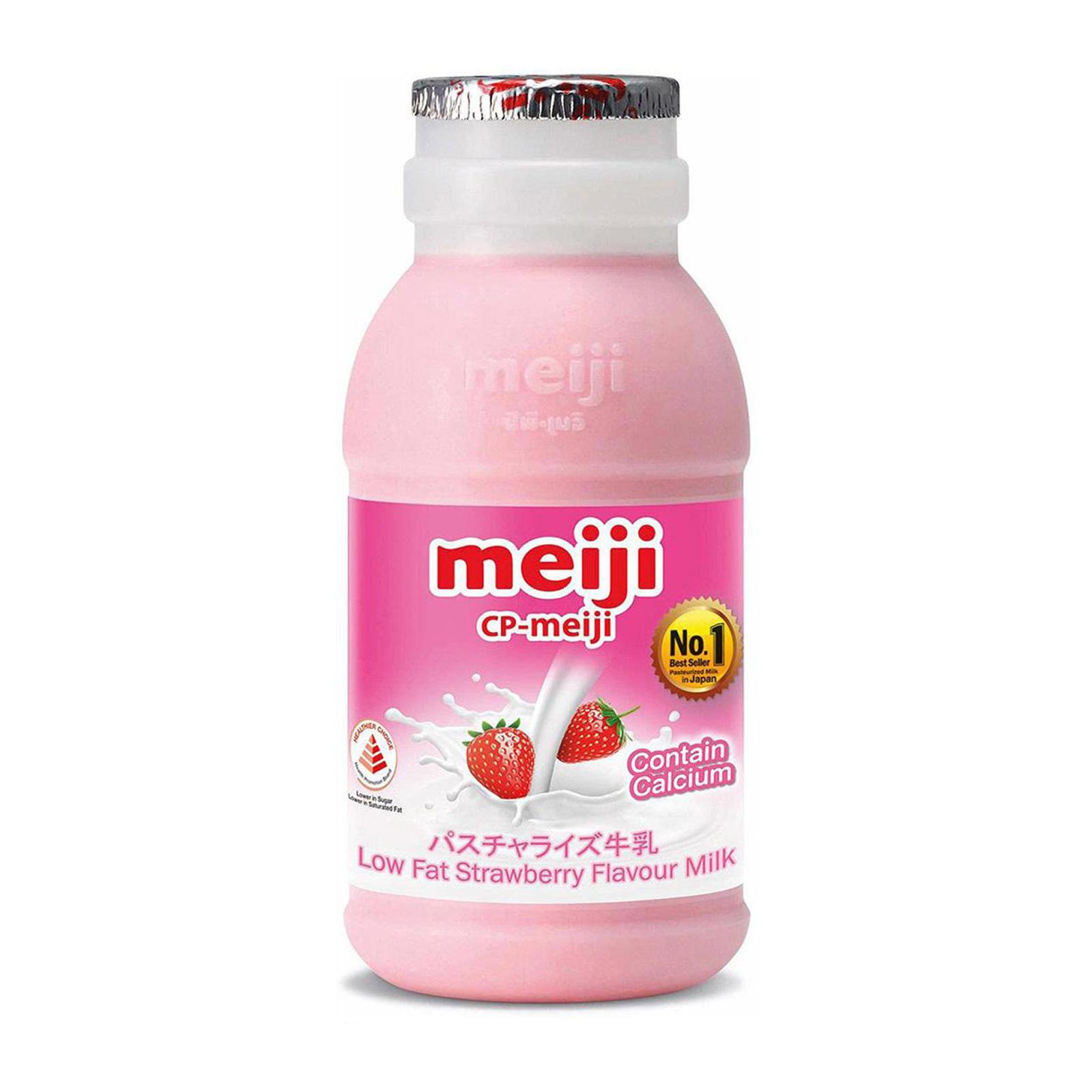 Meiji Low Fat Strawberry Milk 200ML | Lazada Singapore