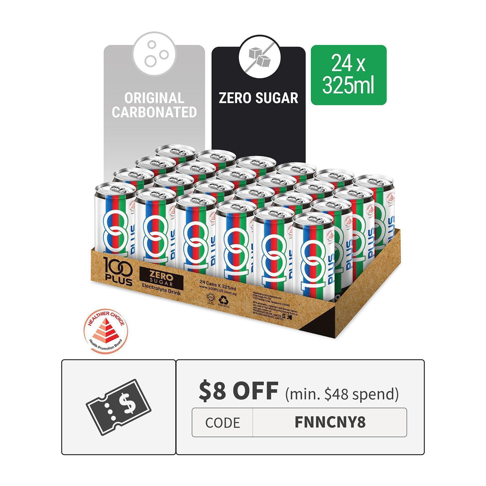100PLUS Zero Sugar Isotonic Drink 325ML x 24 | Lazada Singapore