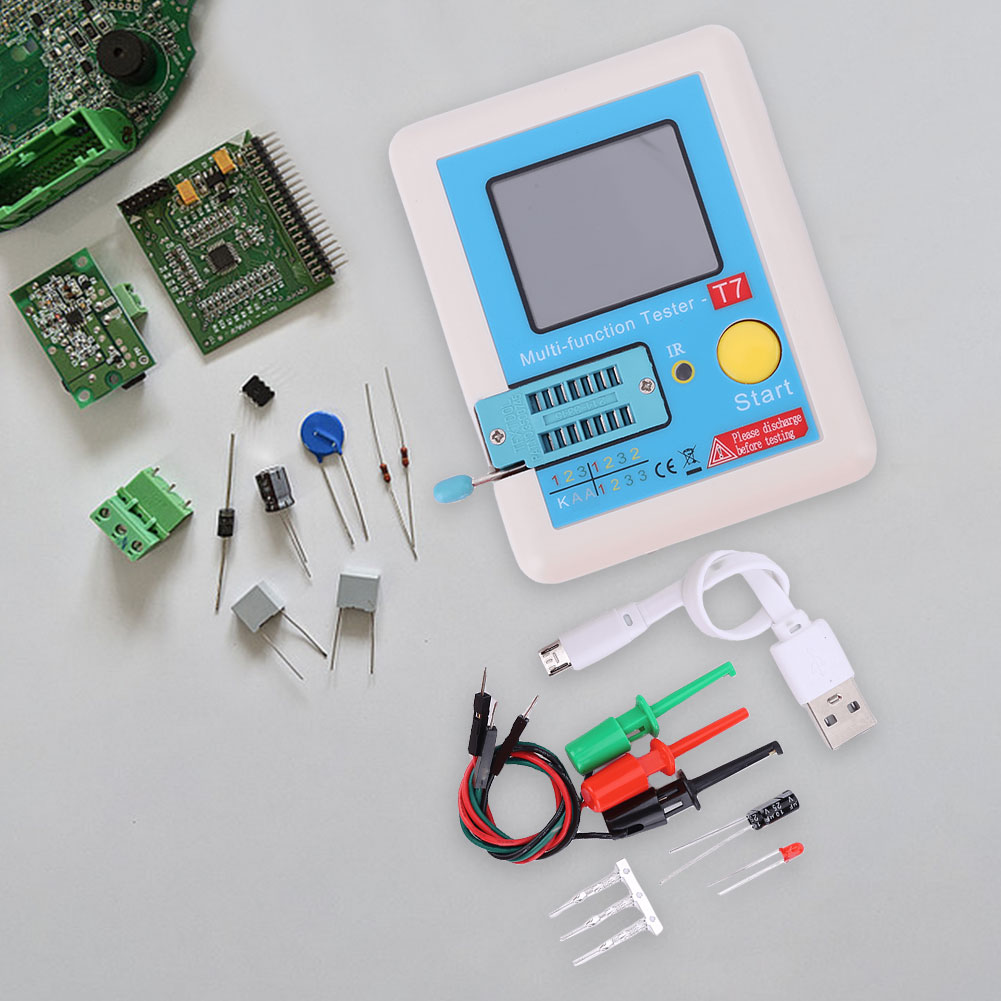 Lcr-T7 Transistor Tester Lcd Display Tft Diode Triode Meter For Lcr Esr ...