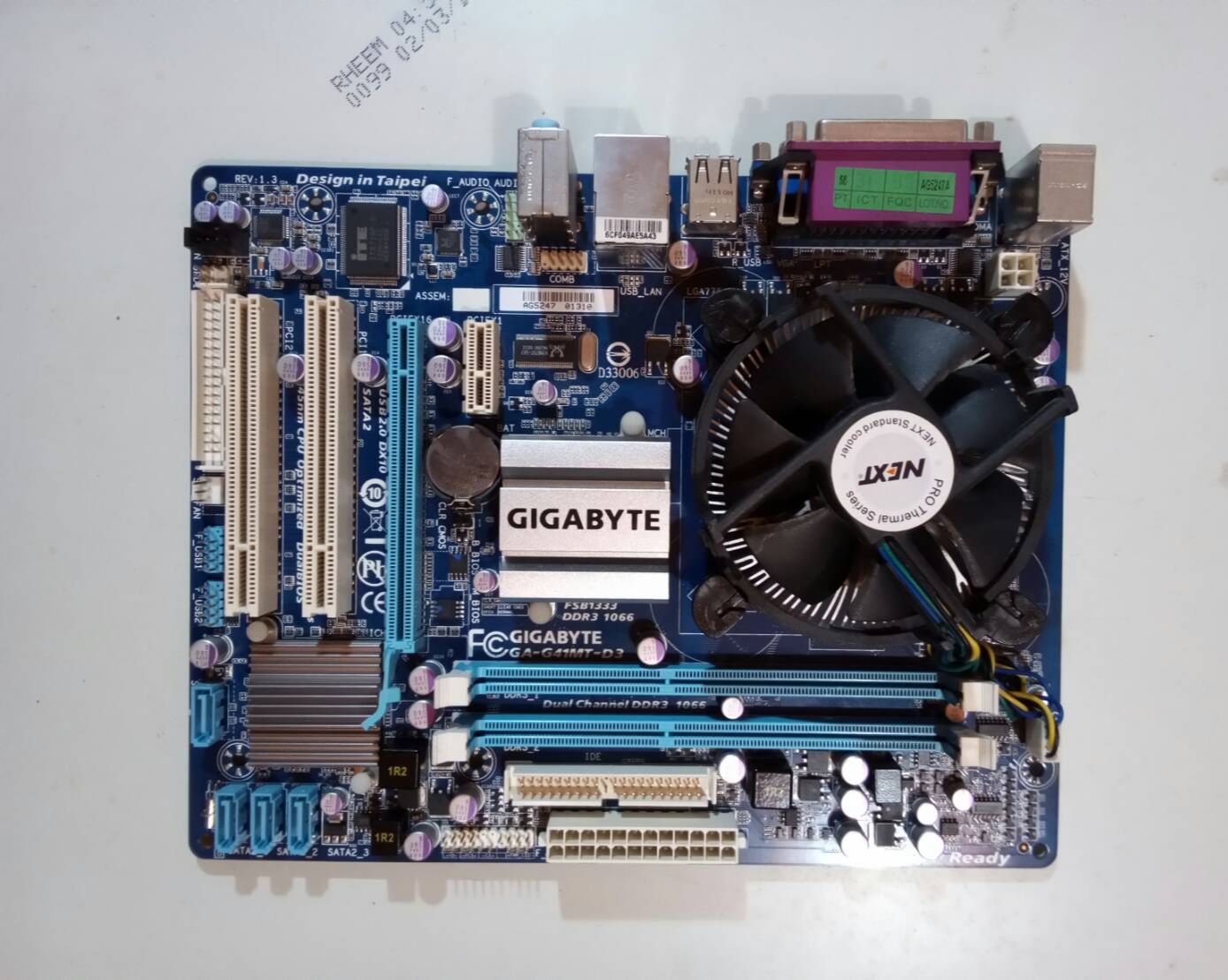 (เมนบอร์ด) +ซีพียู+MAINBOARD GIGABYTE GA-G41M-S2 พร้อม CPU E6500+ซิ้ง ...