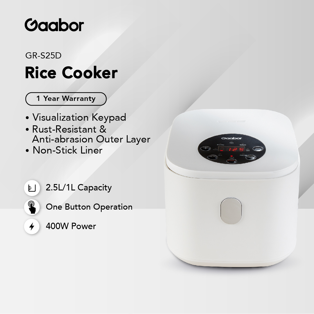 Gaabor 2.5L Rice Cooker Smart Micro Processor Rice Cooker Non Stick GR ...