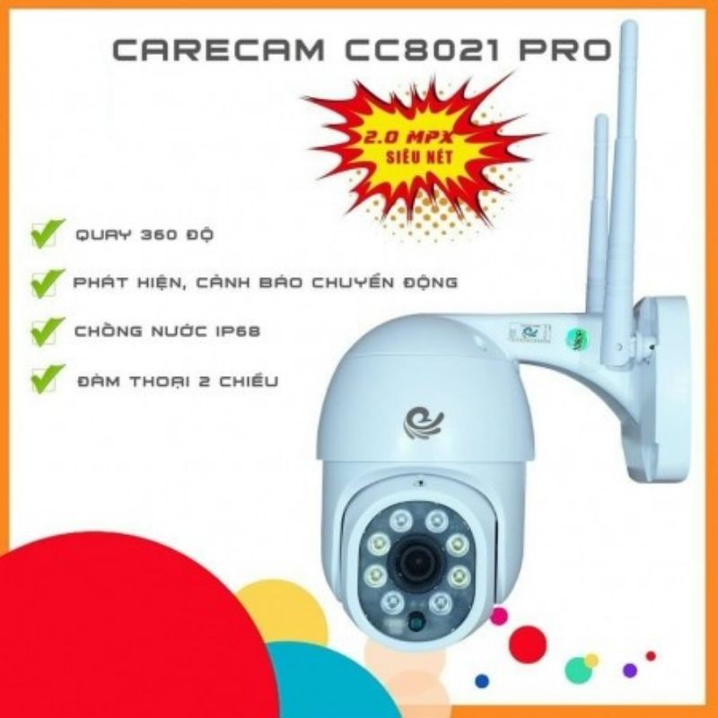 [HCM]CAMERA IP WIFI CARECAM NGOÀI TRỜI CC8021 PRO , Camera Wifi Srihome ...