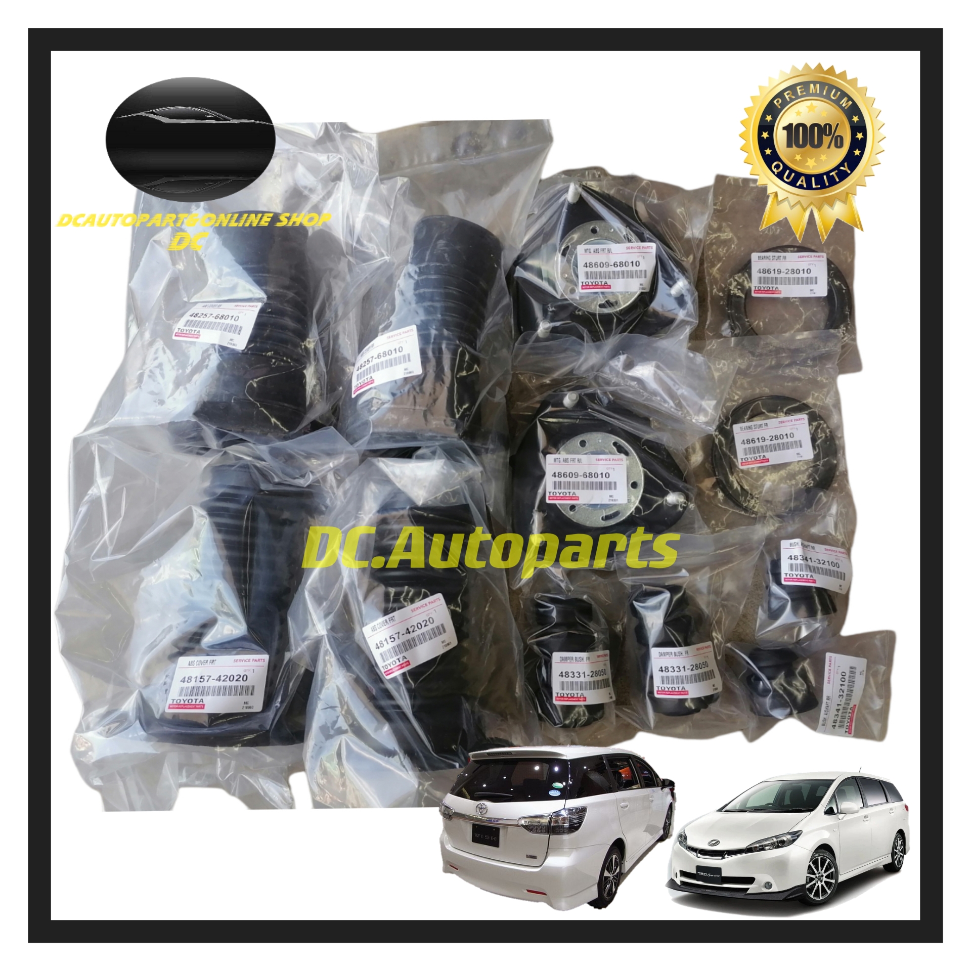 ABSORBER MOUNTING /BEARING /DUST COVER /BUMP STOPPER BUSH TOYOTA WISH ...