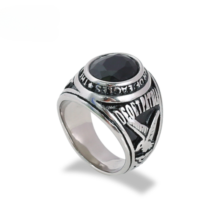 SM The Fraternal Eagles Ring for Ate with Gem Stainless Steel Eagle ...
