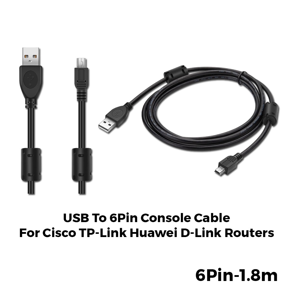 USB To 6Pin Console Cable For Cisco TP-Link Huawei D-Link Routers | Lazada