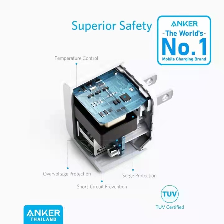 Anker PowerPort Mini Adapter หัวชาร์จ USB ขนาดกะทัดรัดพิเศษ, ออกสูงสุด ...