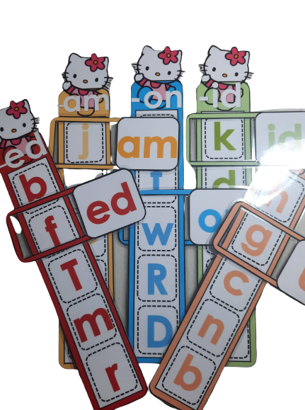 Word Strips CVC, cvc words Laminated materials for children and teacher ...