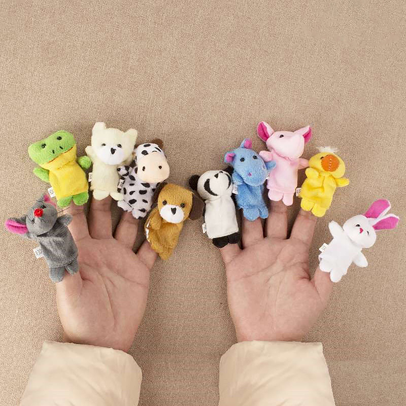 Cartoon Hand Doll Finger Puppet Baby Child Comfort Doll Plush Toy ...