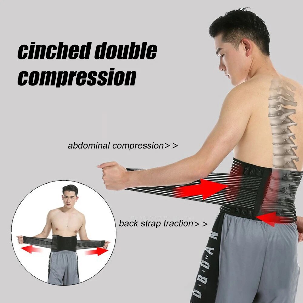 Back Support Belt for Women Men, Waist Support Trainer with Dual ...