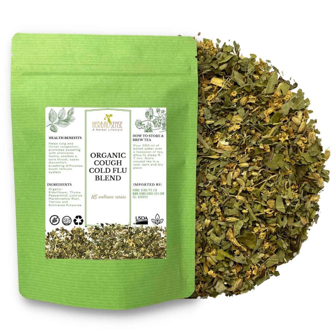 Herbal Sense Cough Cold Flu Tea Blend Helps for Sore Throat, Release ...