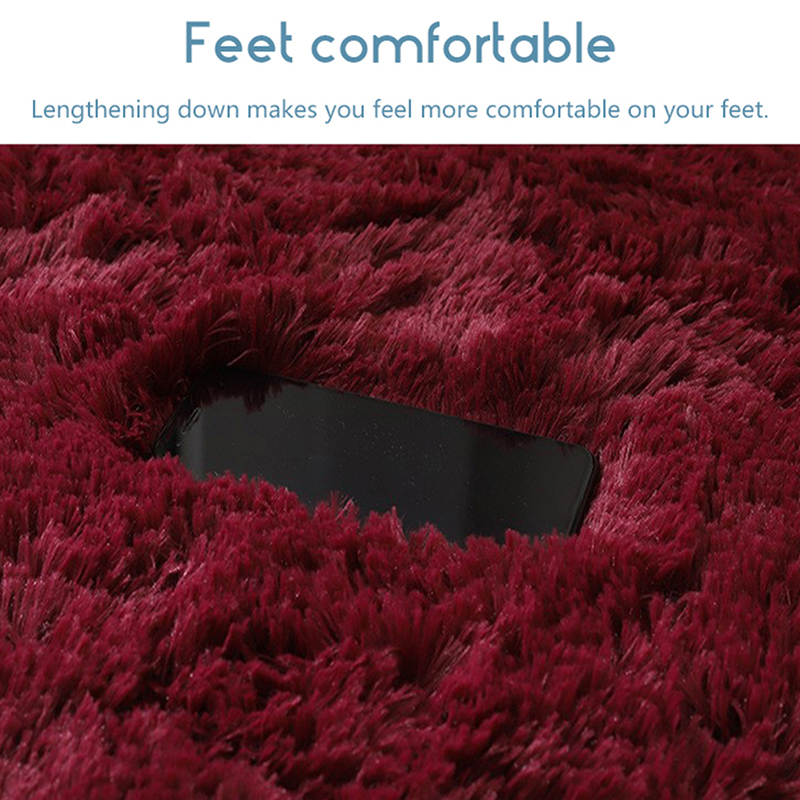 Fluffy Wool Rug Living Room Carpets Faux Fur Round Mat Kids Room Long ...